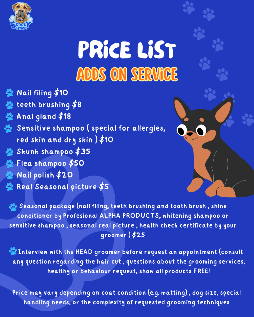 GROOMING SERVICES – Scoobygroom